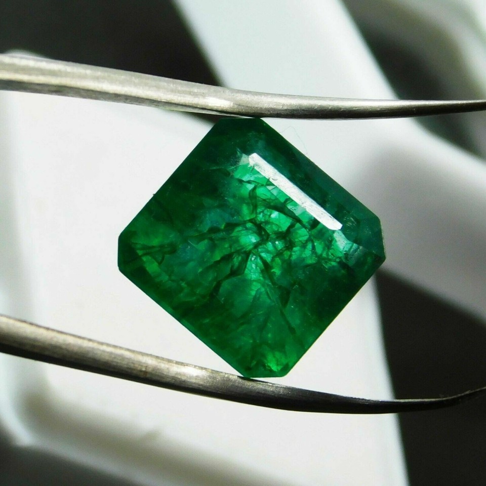 Genuine Natural Emerald GREEN Square Shape 6.20 Ct CERTIFIED Loose ...