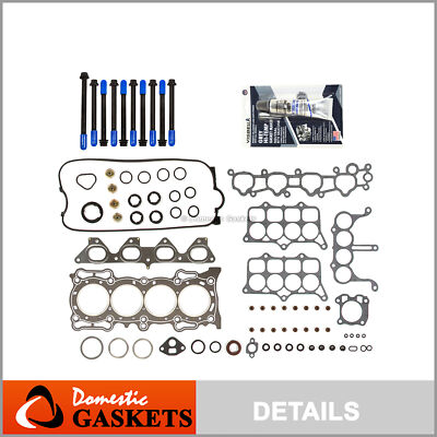 Fits 92-96 Honda Prelude 90-93 Accord 2.2 Head Gasket Set Bolts F22A1 ...