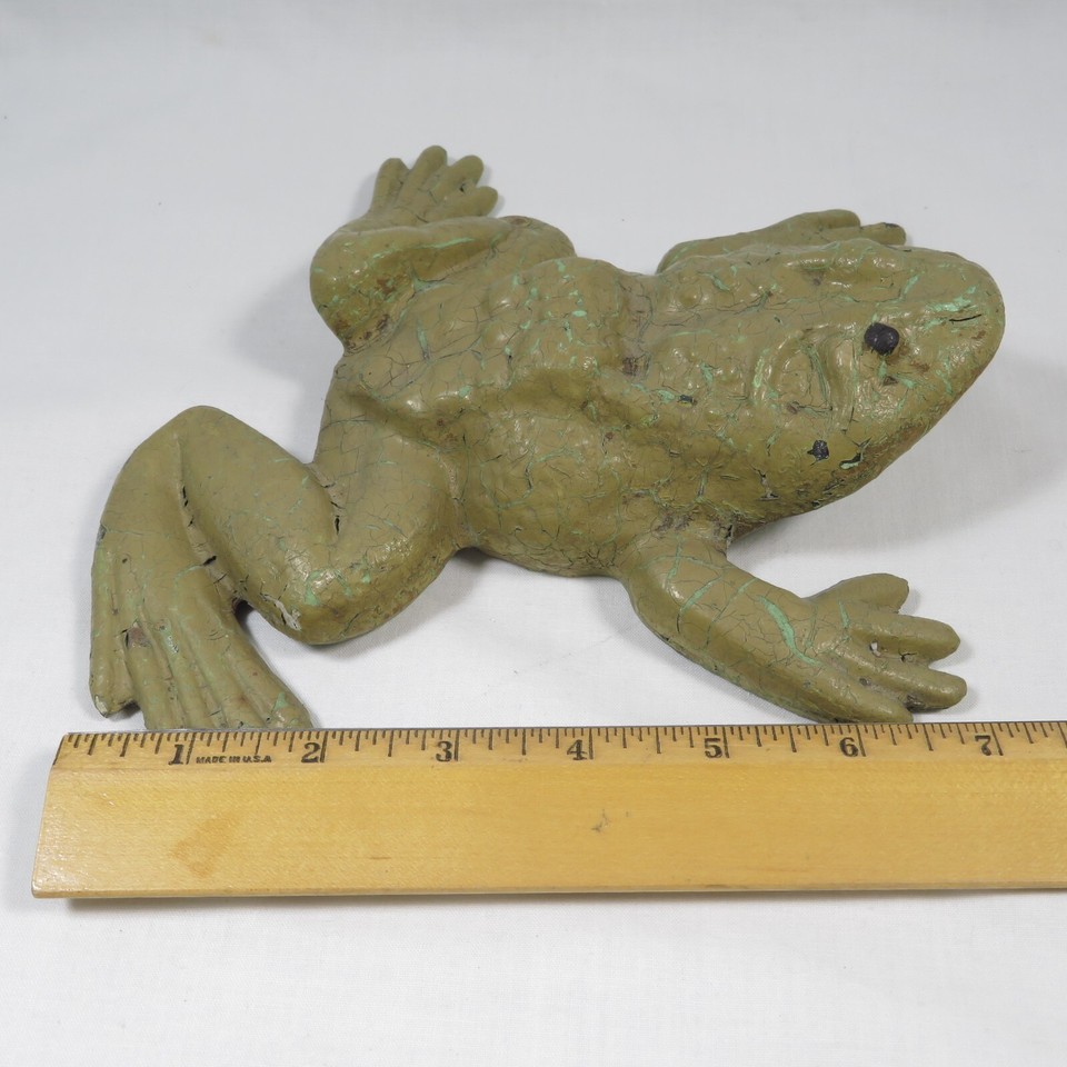 Vintage Virginia Metalcrafters Frog Doorstop Painted Cast Iron 4 lb ...