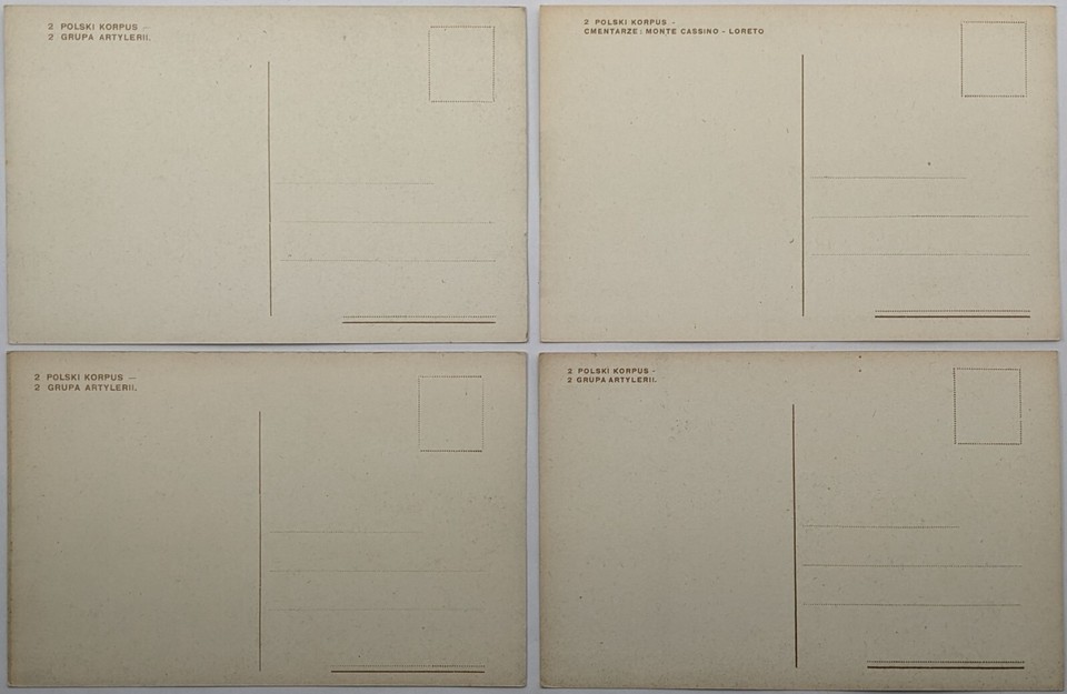 WW2; Set Of 8 Polish 2nd Corps, 2nd Artillery Group Postcards, Unused W ...