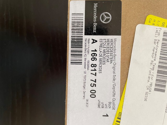 Mercedes-Benz C W205 Front MERCEDES Star A1668177500 OEM for sale ...