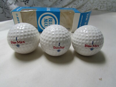 Vintage Dunlop New Blue Max Golf Balls #1 Sleeve of 3 | eBay