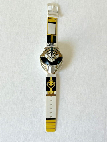 Vintage 1995 Mighty Morphin Power Rangers White Ranger Watch Sound ...