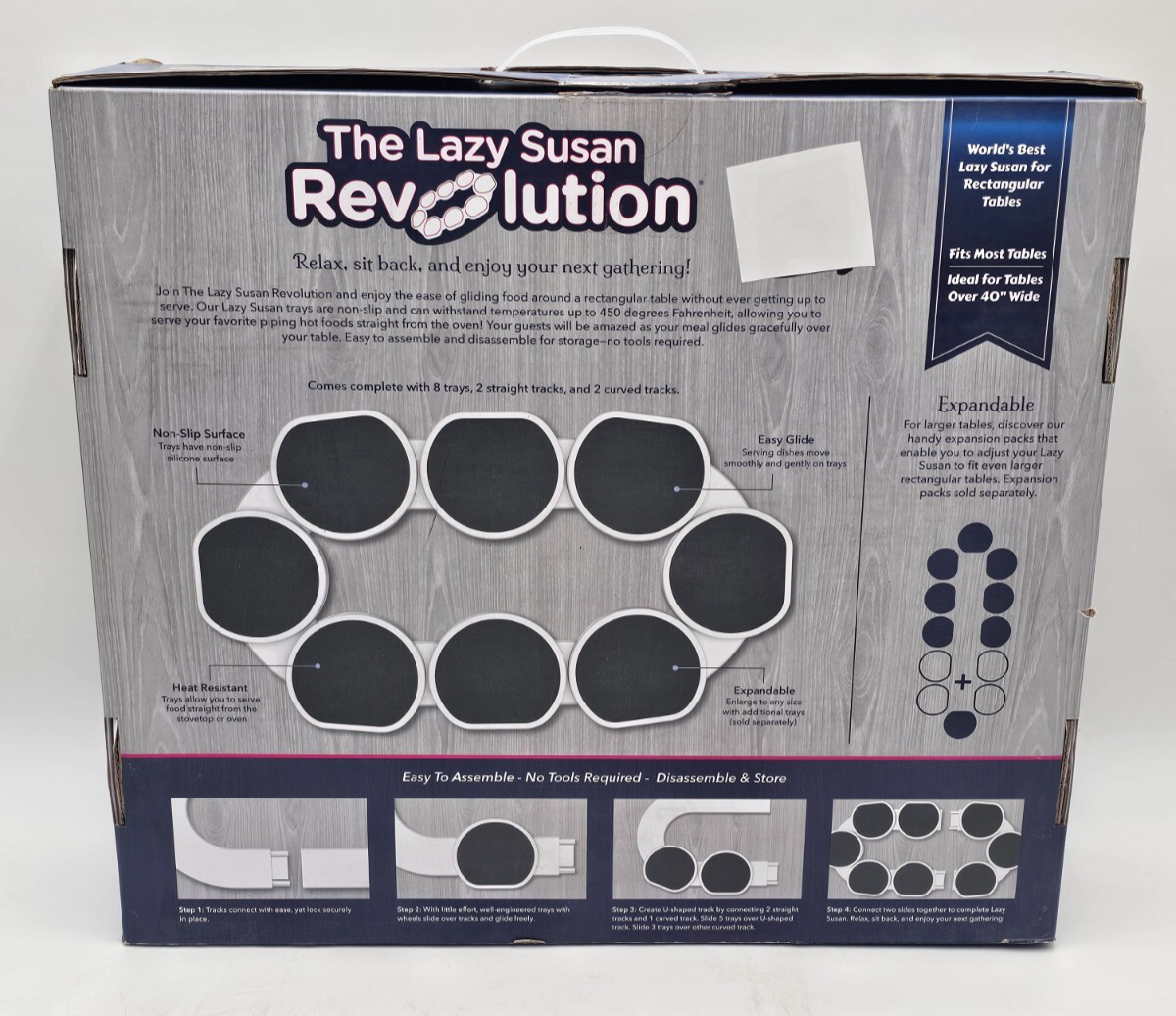 The Lazy Susan Revolution Lazy Susan Expandable Turntable Table Server ...