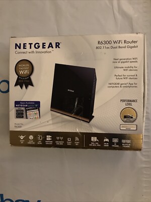 NETGEAR R6300 SMART WIFI ROUTER AC1750 DUAL BAND GIGABIT 1300 Mbps ...