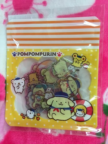 Sanrio Pompompurin Stationery 40 Pieces Stickers with Mini Bag | eBay