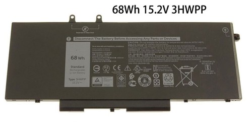 New 4 Cell 68Wh 15.2V 3HWPP Battery for Dell Precision 3550 P80F ...