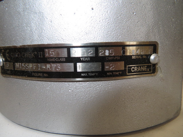 3" Crane Duo-Chek H15SPF1-R73 150# WCB Threaded Lug Check Valve NEW NO ...