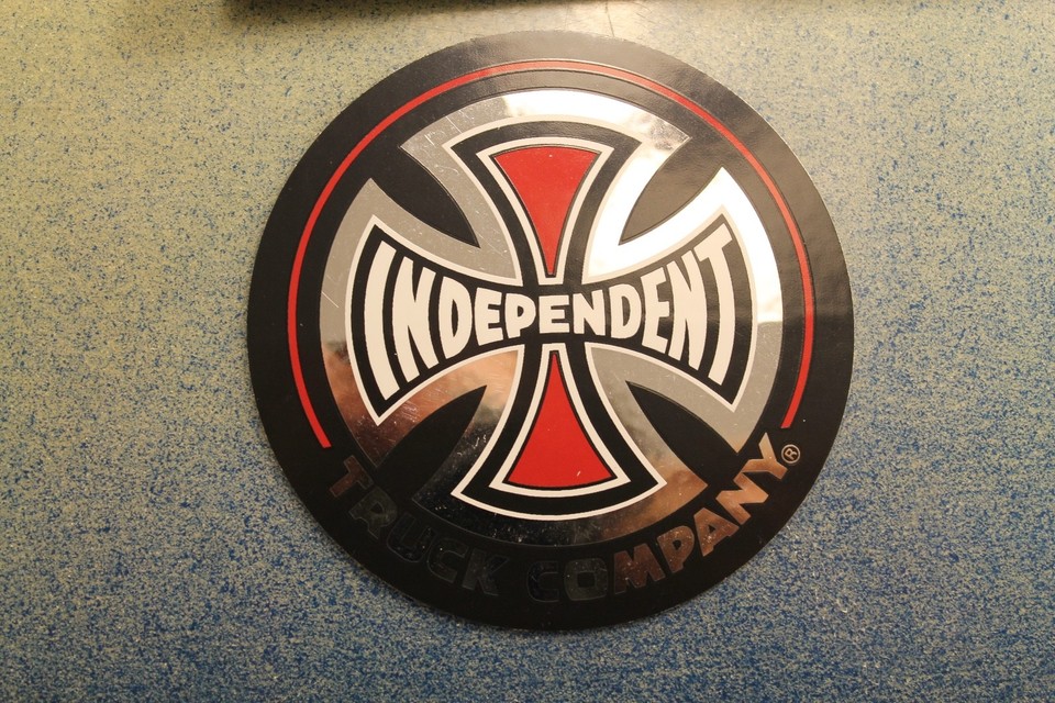 INDEPENDENT Skateboard Trucks Cross Logo Silver Skateboarding STICKER ...