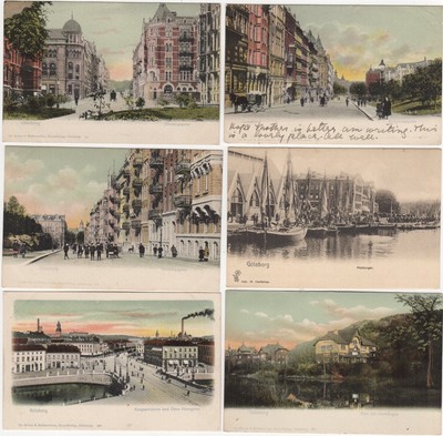 Gothenburg Postcard Sweden Collection of 12 RP & Printed Views c.1904 ...
