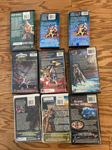 Lot of 9 Power Rangers VHS Tapes Mighty Morphin Movies In Space Power ...