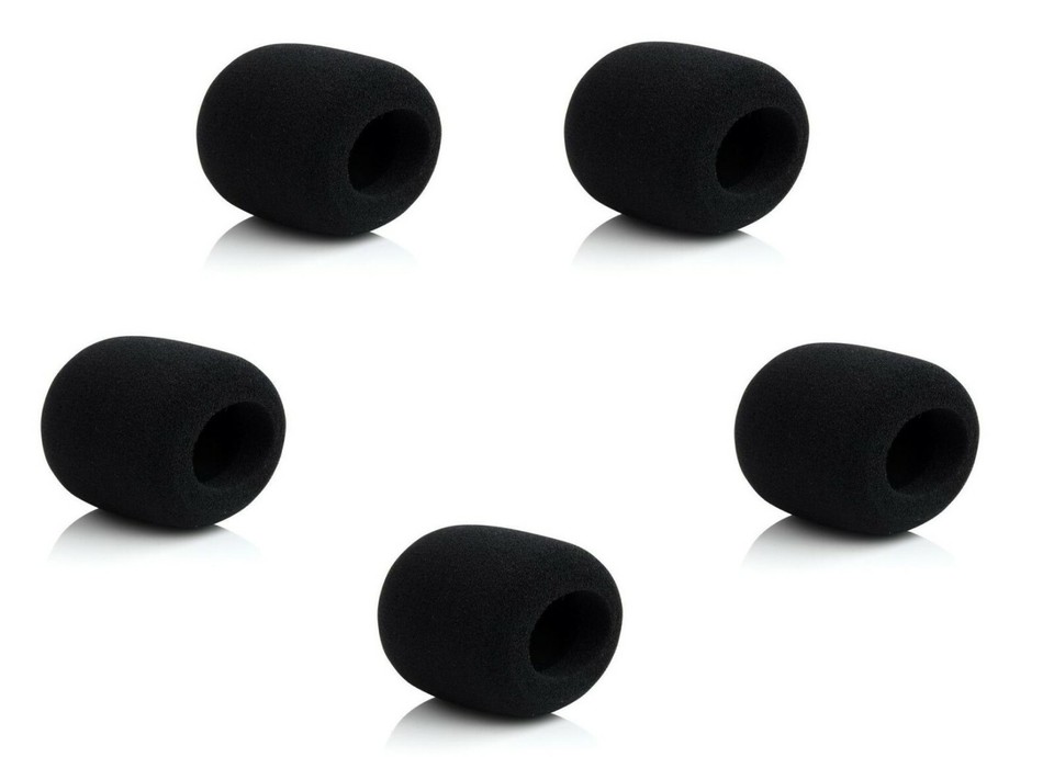 5 Pack Microphone Windscreen Wind Sock Foam for Shure Wireless SM58 ...