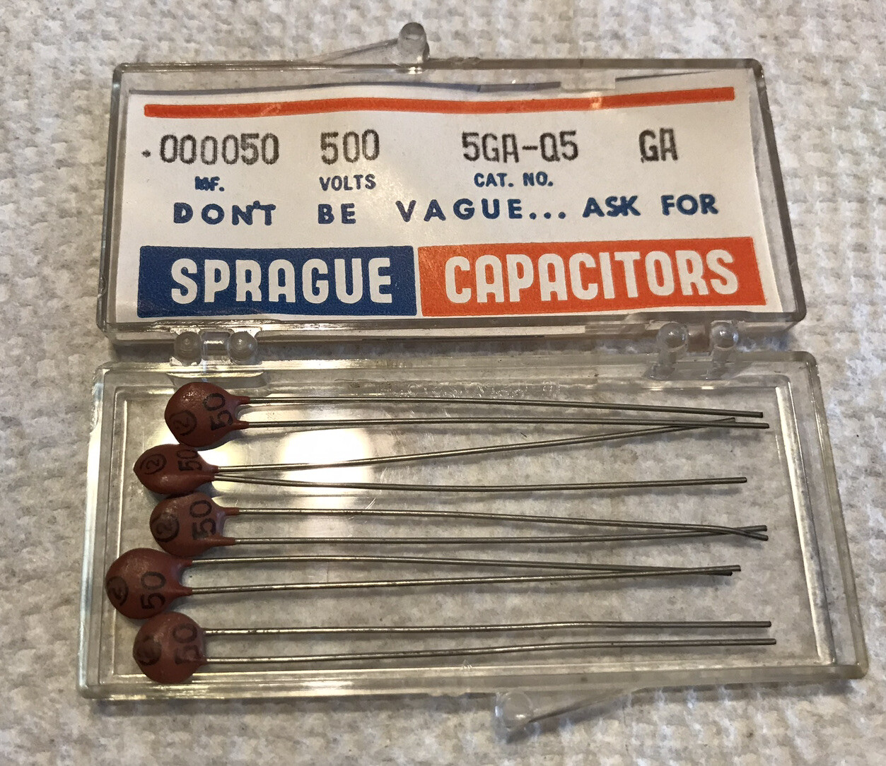 Vintage Sprague Capacitors 500 Volts, 5GA-Q5 GA Lot 5 NOS | eBay