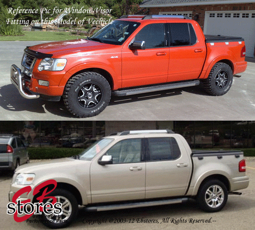 Vent Shade Window Visors Ford Explorer 07 08 09 10 11 Sport Trac Only ...