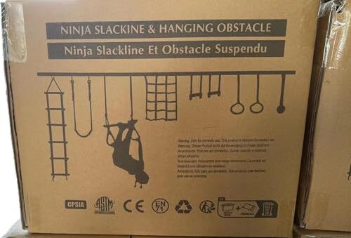 Ninja Warrior Obstacle Course for Kids - 60FT Ninja Lines with Most ...