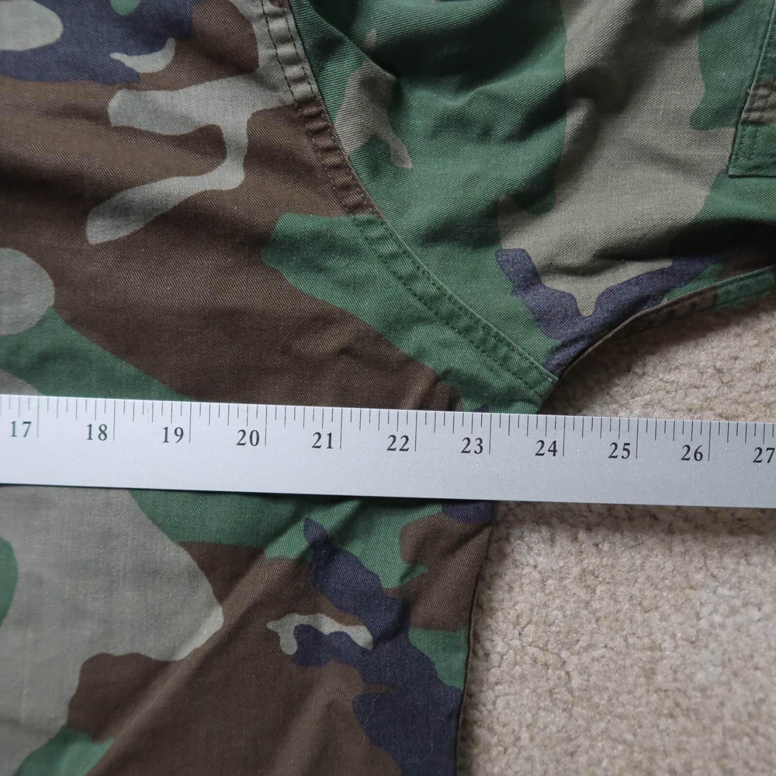 Vintage US Army Hot Weather combat Coat Woodland Camo… - Gem