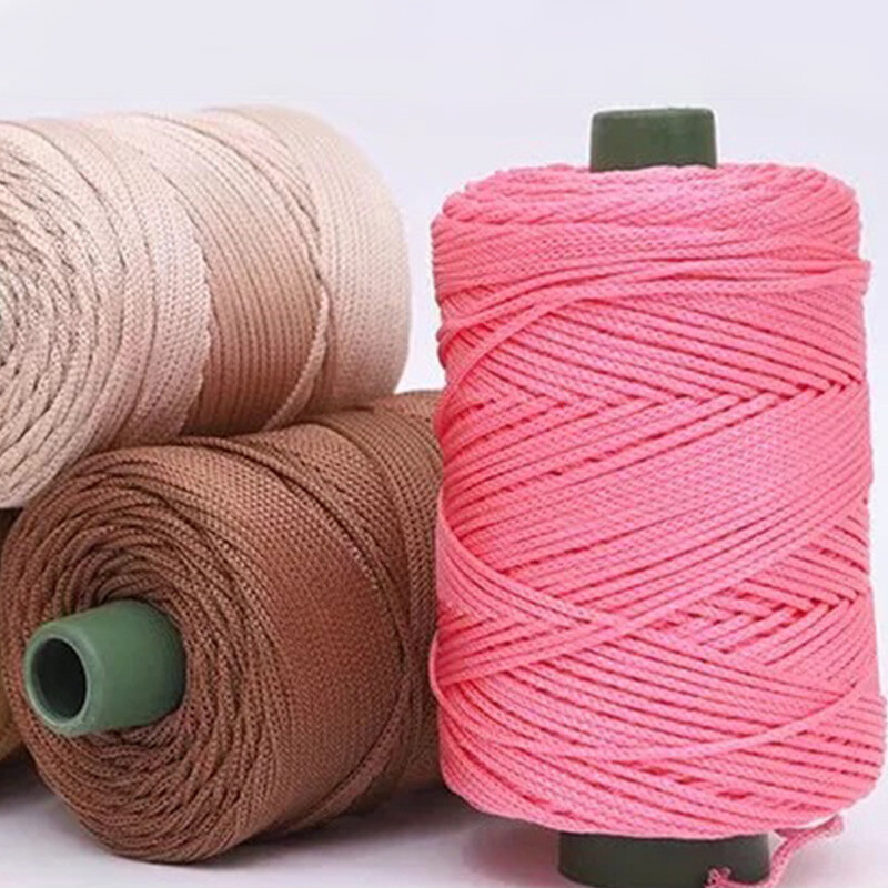 250g Crochet Yarn Ice Silk Chunky Rope Thread Hand Knitting Bag Hat ...