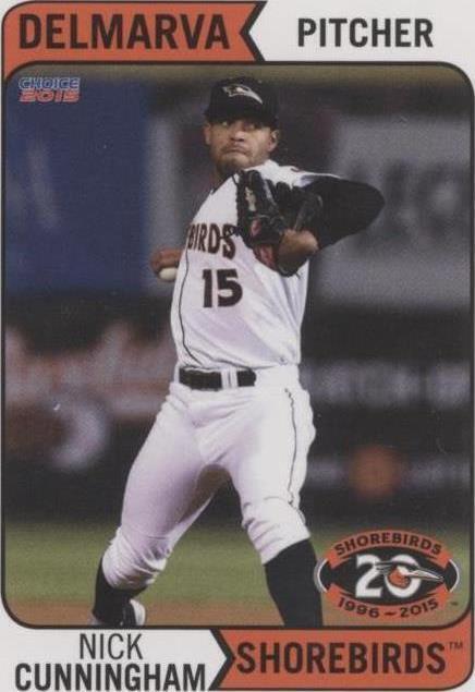 2015 Choice Delmarva Shorebirds - Nick Cunningham #07 (RC) for sale ...