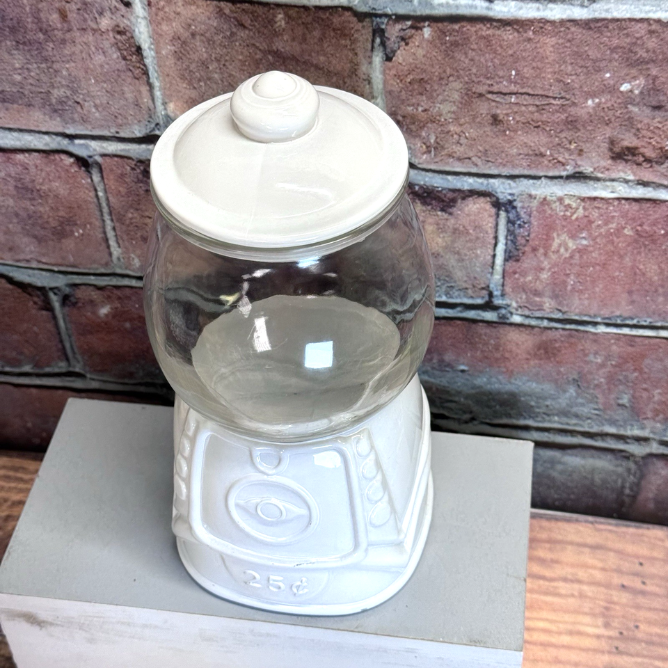 Target Bullseye Playground Faux Gumball Machine White Glass Candy Jar 9 ...
