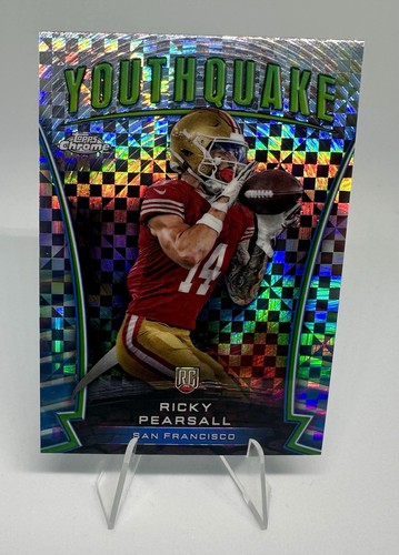 2024 Topps Chrome RICKY PEARSALL Youthquake X-Fractor Rookie RC 49ers # ...
