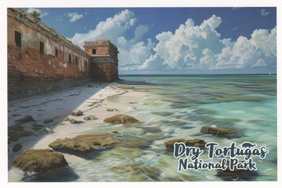 Dry Tortugas National Park Florida Art Poster Postcard | eBay