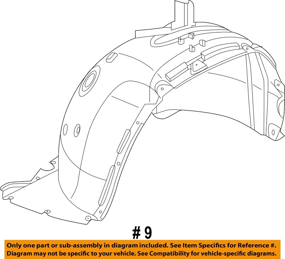 VW VOLKSWAGEN OEM 2018 Atlas-Fender Liner Left 3CN805911C | eBay