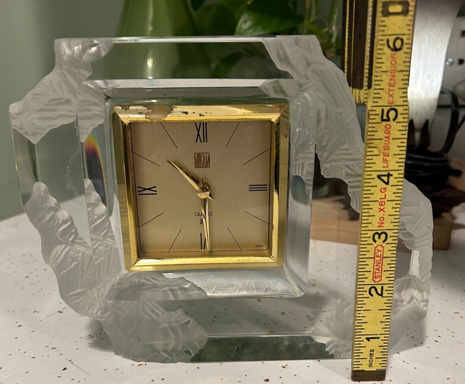 Mikasa Hoya Crystal Alarm Desk Mantel Clock VTG Japan | eBay