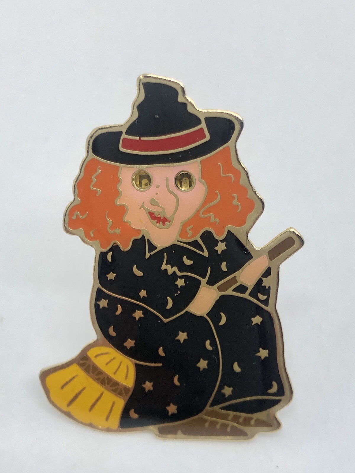Vintage Halloween Witch Pin by London Bulk Supplies R… - Gem