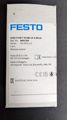 FESTO SPAU-P10R-T-R14M-LK-A-M12D Drucksensor NEUWARE | eBay