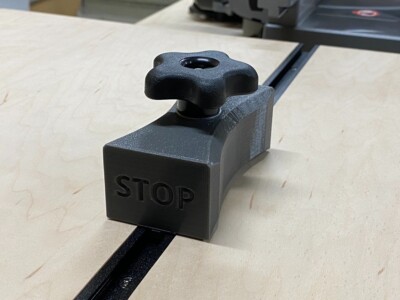 3D Printed Fenceless Stop Block for Miter Saw Woodworking PETG Black Or ...