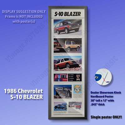 1986 Chevrolet S10 BLAZER Dealer Showroom Display 38"x12" Hdbrd Poster ...
