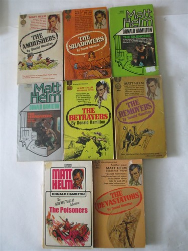 Matt Helm lot of 8 vintage adventure books Donald Hamilton | eBay