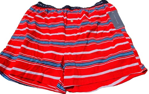 Tommy Hilfiger Button Fly Woven Boxer MEDIUM (32-34) Striped Slim Fit ...