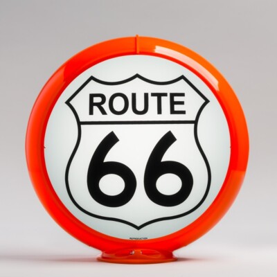 Route 66 Gas Pump Globe 13.5" in Orange Plastic Body (G174) | eBay