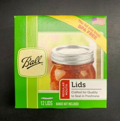 Ball Regular Mouth Jar Lids - BPA Free 12 Lids (Lids Only Bands Not ...