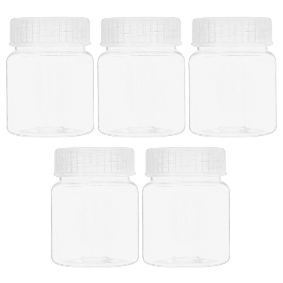 5 Pcs Polypropylene Wide Mouth Reagent Bottle Container Chemical Empty ...