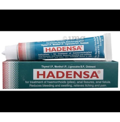 Hadensa Ointment used for the treatment of piles 20gm fissures, and ...