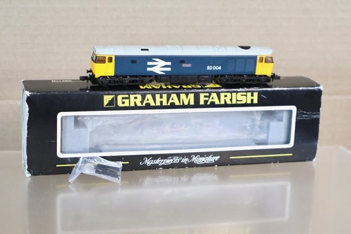 GRAHAM FARISH 371251 BR BLUE CLASS 50 DIESEL LOCOMOTIVE 50004 ST ...