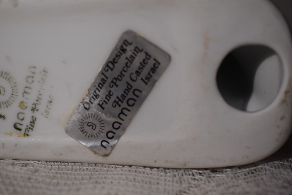 Vintage Mid Century Naaman Fine Porcelain Abstract Figure Israel w ...