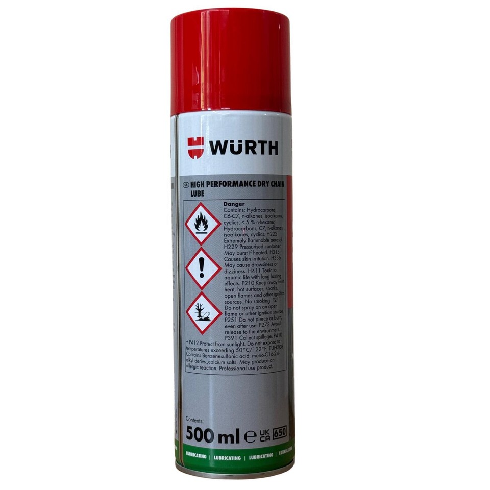 Wurth High Performance Dry Chain Lube- 2 x 500ml Double Pack | eBay UK