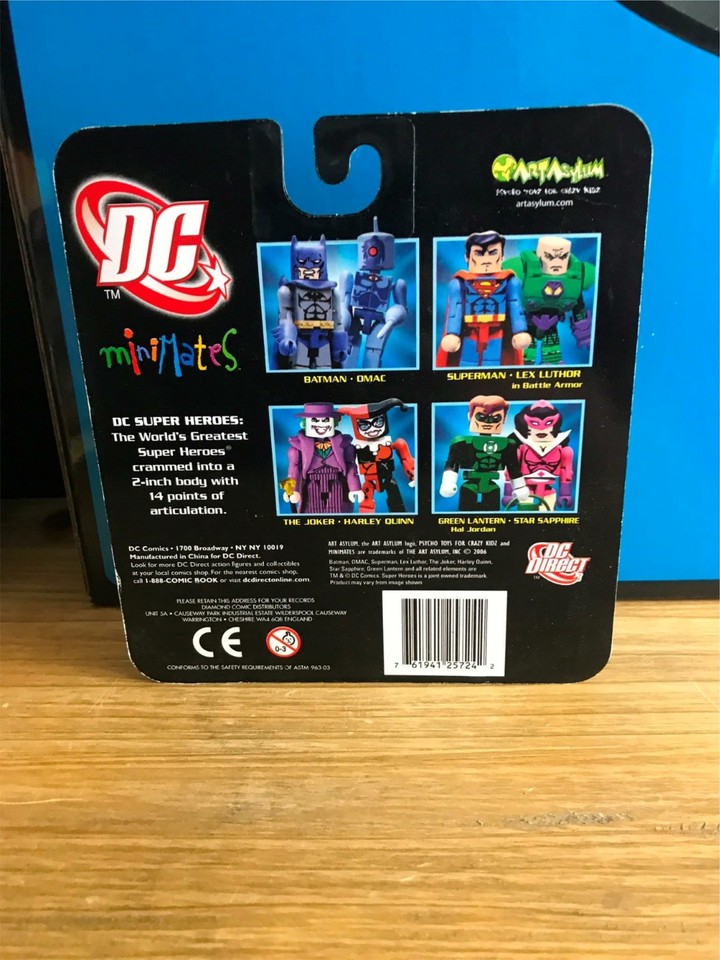 NEW NIB DC Direct MiniMates Series 1 BATMAN & OMAC Action Figure 2 PACK ...