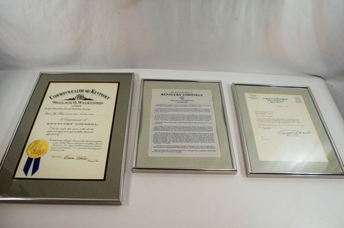 Honorable Order Kentucky Colonels Framed Membership Certificate ...