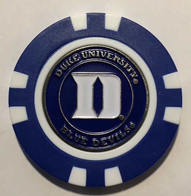 Duke Blue Devils Poker Chip Removable Golf Ball Marker for sale online ...