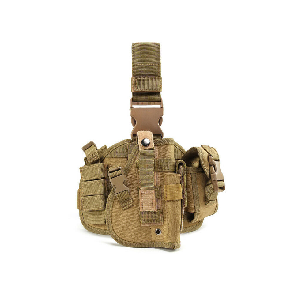 Tactical Molle Drop Leg Adjustable Pistol Holster Thigh Gun Hunting ...