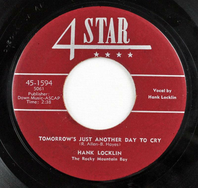 Hank Locklin, Tell Me You Love Me - Tomorrow's Just Another Day, 4 Star ...