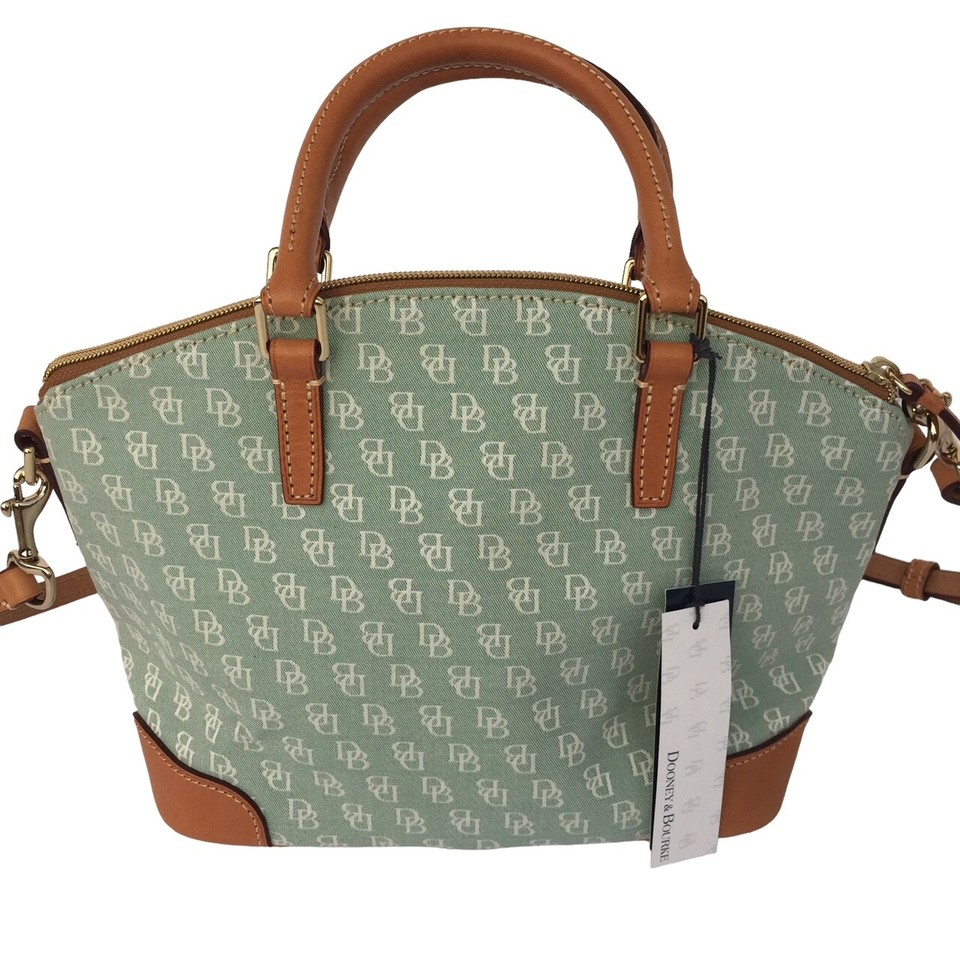 Dooney Bourke Handbag Charlie Satchel Canvas Crossbody Signature Logo ...