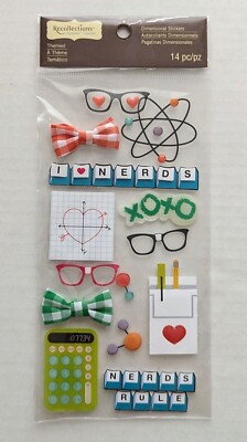 Nerds Rule Geek Science Math Calculator Scrapbooking Stickers By ...