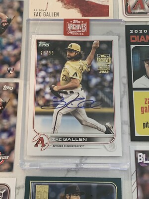 2023 Topps Archives Signature - Zac Gallen - 2022 Topps Auto # /99 + RC ...