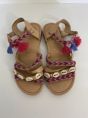 Zara Shell Sandals Size 34 (3.5-4)Us kids Youth Multicolors | eBay