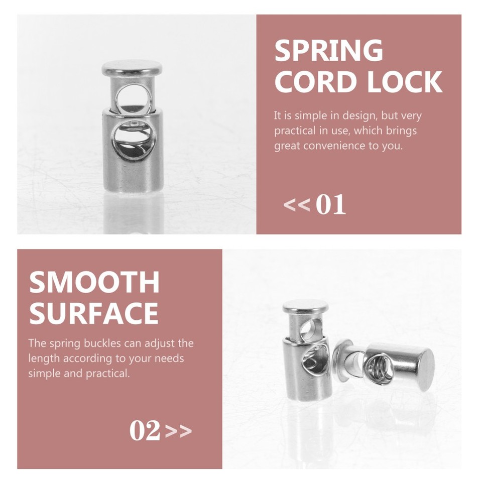 30 Pcs Spring Drawstrings Cord Locks Rope Fastener Toggle Stopper ...